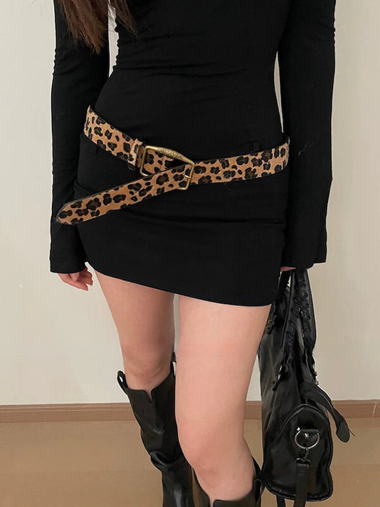 Leopard print edgy subculture belt – Cutiekill