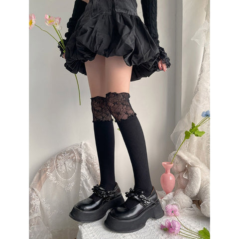 Aesthetic core lace over knee stockings c0128 – Cutiekill
