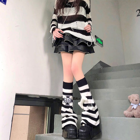 Harajuku bone punk leg warmers – Cutiekill