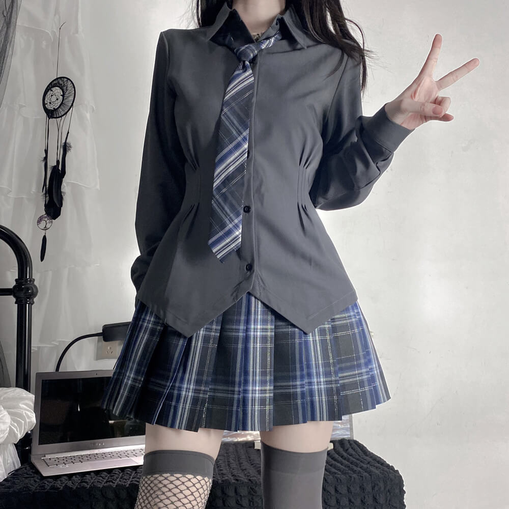[Grey Blue] JK hot girl uniform set – Cutiekill