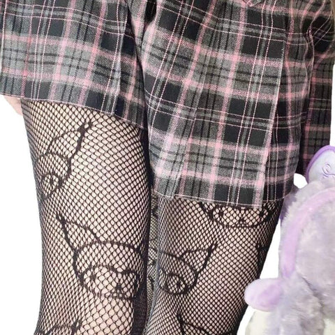 Kuromi core fishnet tights – Cutiekill